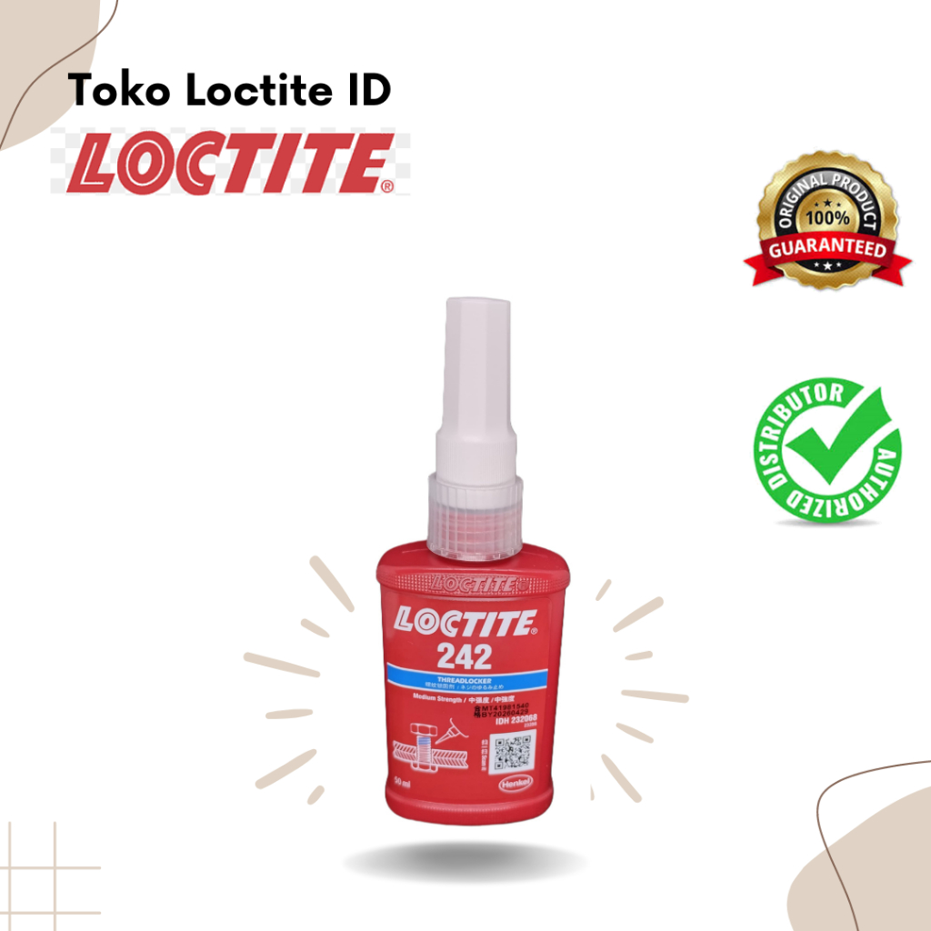 Jual LEM BAUT TAHAN PANAS DAN GETARAN THREADLOCKER LOCTITE 242 MEDIUM ...