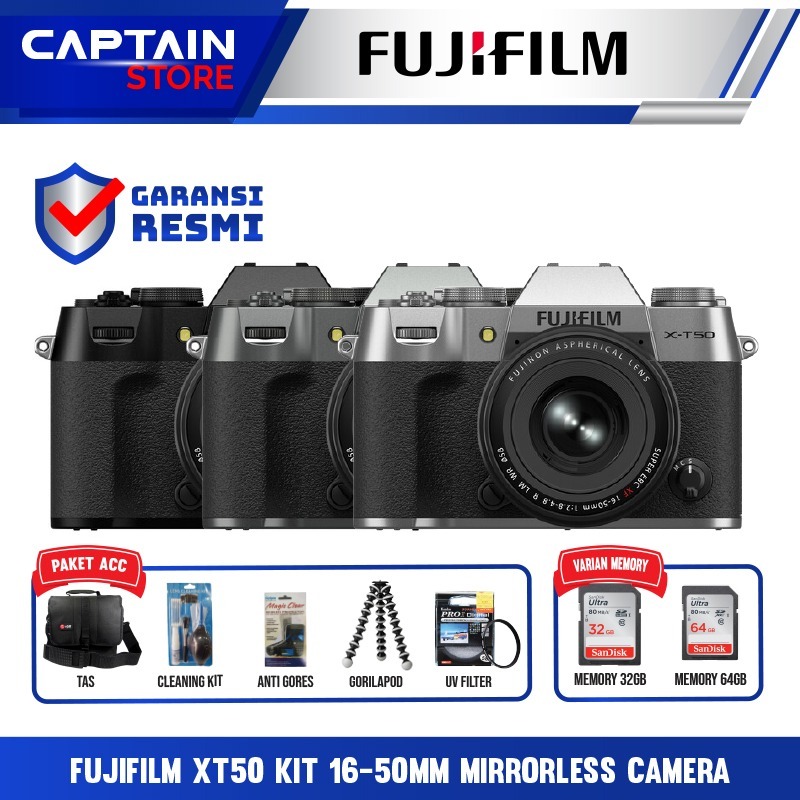 Jual Fujifilm XT50 Kit 16-50mm Mirrorless Camera - Fujifilm XT50 Kit 16 ...