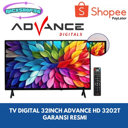Jual Advance LED Digital TV 32" HD ADV 3202T USB Movie DVB-T2 LED TV ...