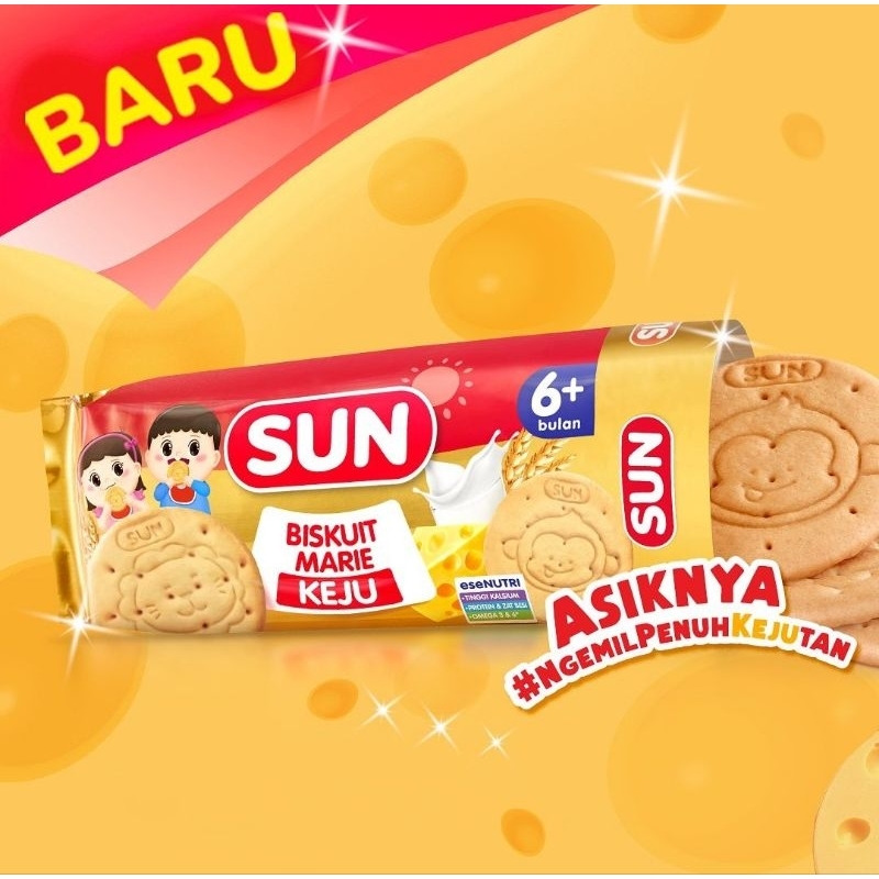 Jual PROMINA Biskuit Marie Susu 150gr / SUN Biskuit Marie Keju, Susu ...
