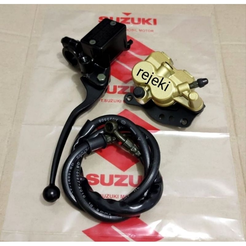 Jual 3ITEM KALIPER PLUS SELANG REM PLUS MASTER REM SET DEPAN SUZUKI SMASH NEW,SMASH 110,SHOGUN ...