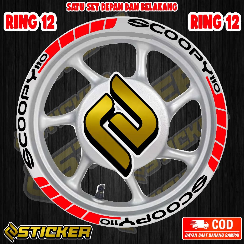 Jual stiker velg sticker velek scoopy silver | Shopee Indonesia