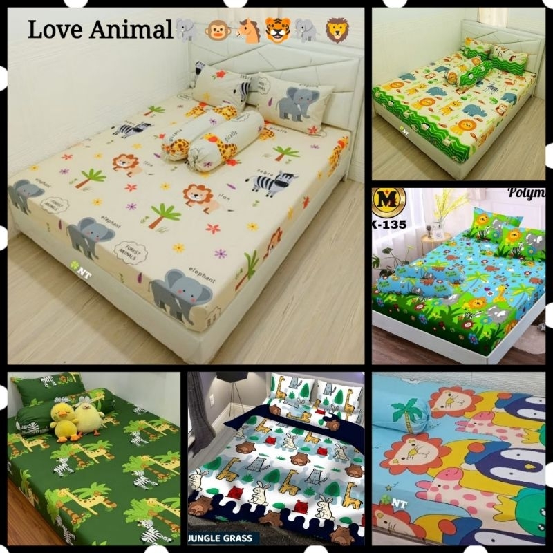 Jual SPREI PREMIUM ANIMAL HEWAN BINATANG ABC ZOO SAFARI JUNGLE ALPHABET ...