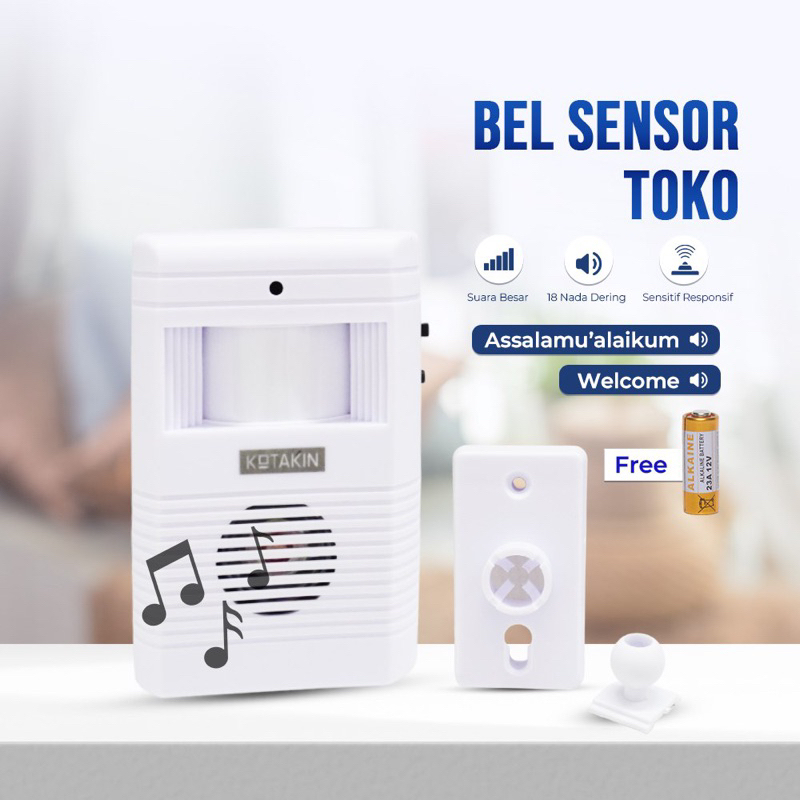 Jual Bel pintu rumah tanpa kabel Pintar Sensor Gerak Wireless Pintu ...