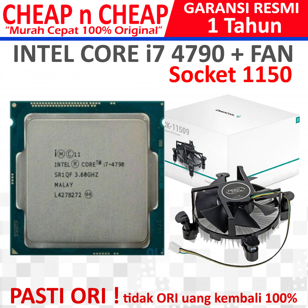 Jual Intel Core i7 4790 Tray + Fan - Intel LGA 1150 H81 | Shopee Indonesia