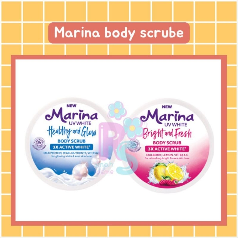 Jual MARINA UV WHITE BODY SCRUB BADAN | Shopee Indonesia