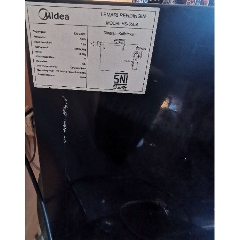 Jual Kulkas mini Midea HS-65LB Hitam Bekas | Shopee Indonesia