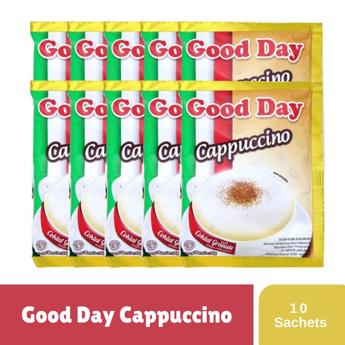 Jual Kopi Good Day Cappuccino 1 renceng 10 sachet | Shopee Indonesia