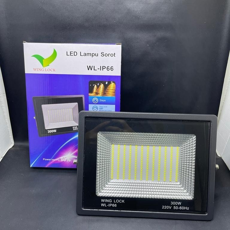 Jual LAMPU SOROT WING LOCK WL-300W PUTIH LAMPU SOROT FLOOD LIGHT 300 W ...