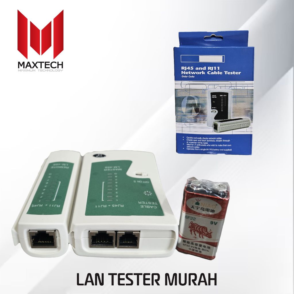 Jual Lan Tester Alat Penguji Kabel Lan RJ45 Network Telepon Tester Rj11 ...
