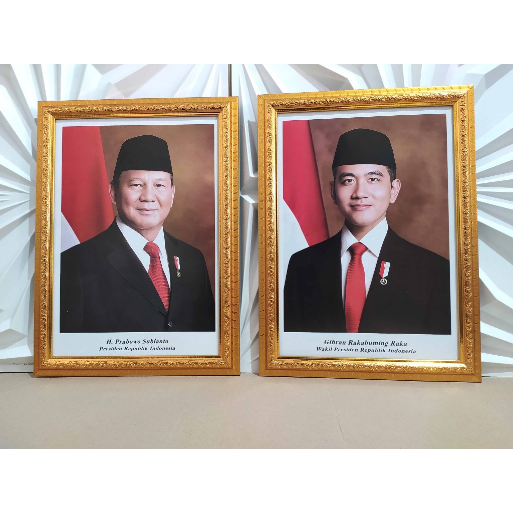 Jual Bingkai Frame foto Presiden Dan Wakil Presiden Periode 2024-2029 | Shopee Indonesia