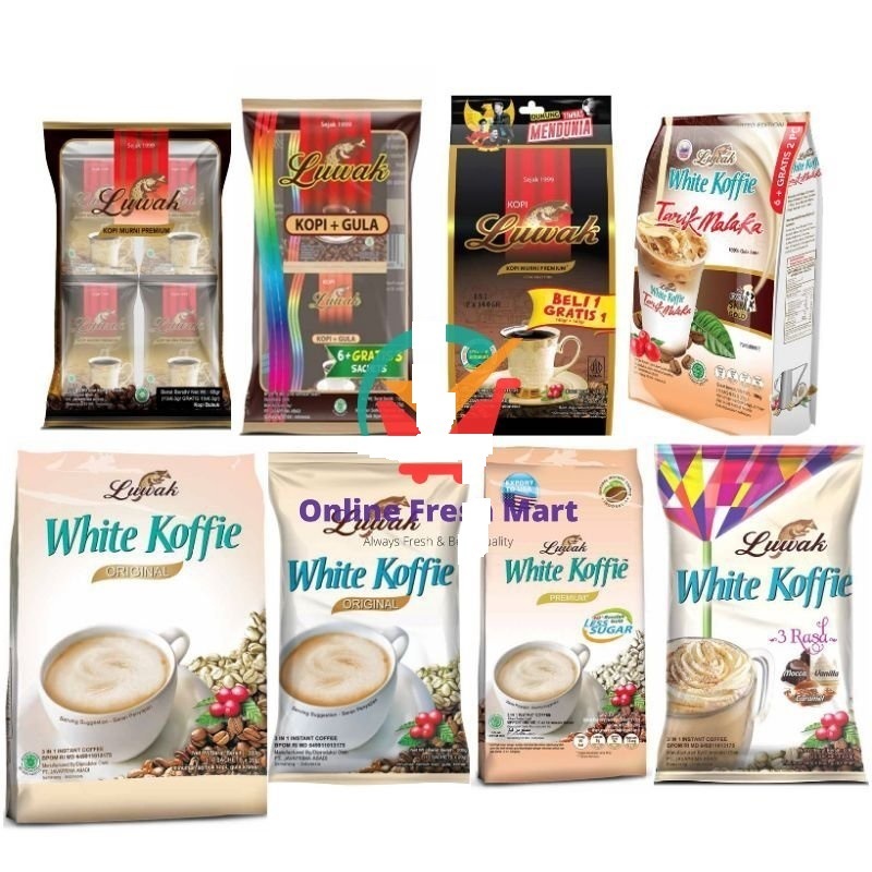 Jual Instant Drink Sachet Kopi Luwak White Coffee Original, Less Sugar ...
