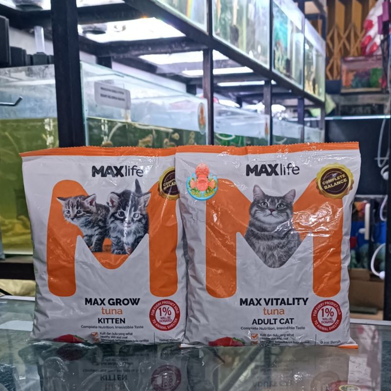 Jual MAXLIFE 500GRAM Tuna Kitten Adult Makanan Kucing Kering Dry Cat ...