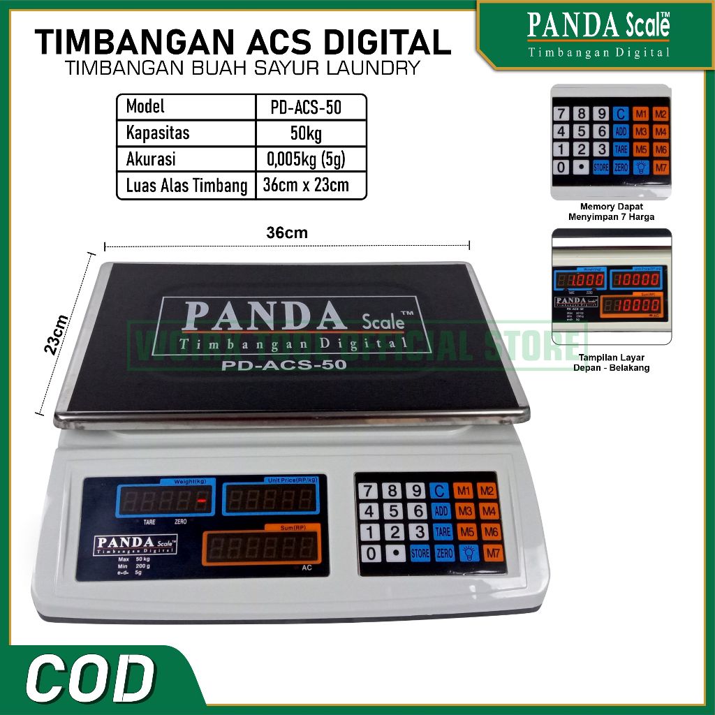 Jual PANDA SCALE Timbangan Digital Price Computing Scale Laundry Barang ...