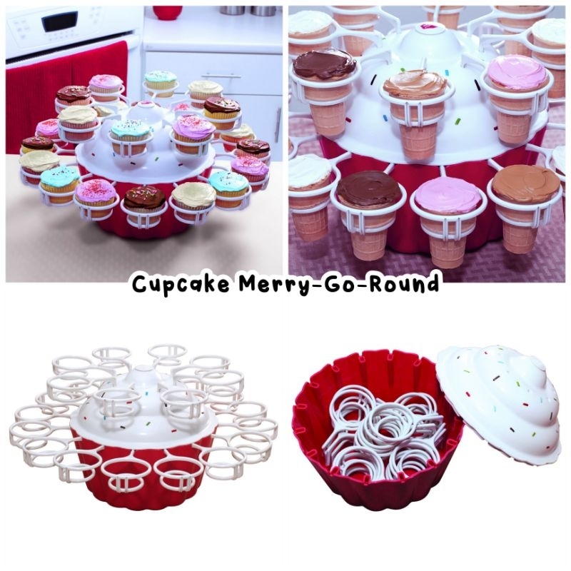 Jual RB Cupcake Merry-Go-Round Dessert Server Cup Cake Cone Stand ...