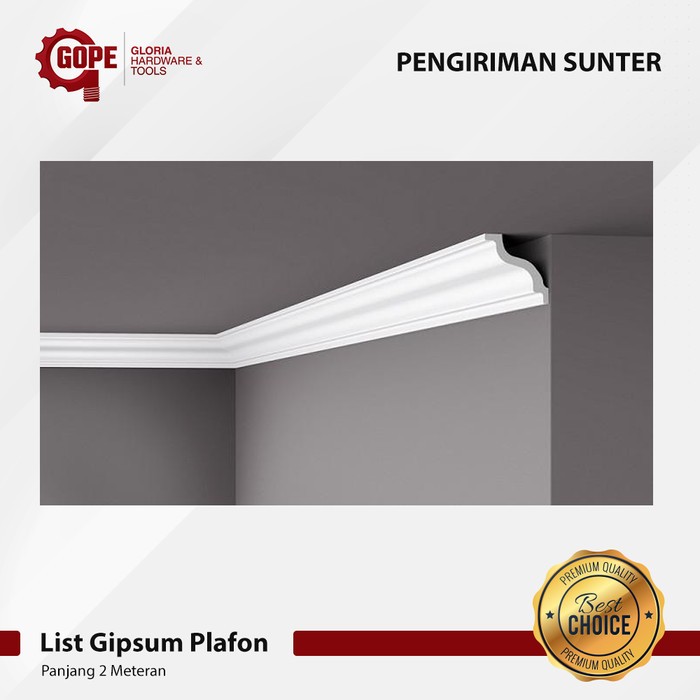 Jual List Gipsum Lis Gipsum Polos Profil Minimalis Panjang 2 Meteran ...
