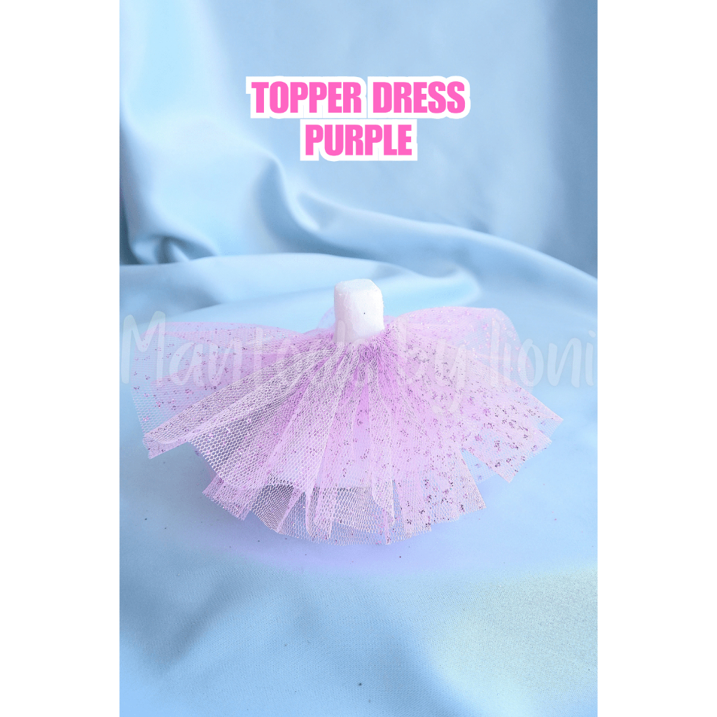 Jual TOPPER DRESS PURPLE DEKORASI KARAKTER KUE CAKE | Shopee Indonesia