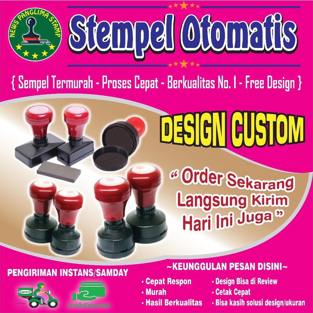 Jual Stempel, Logo, Stempel lunas, stempel nama, Stempel tanda tangan, Stempel otomatis | Shopee ...