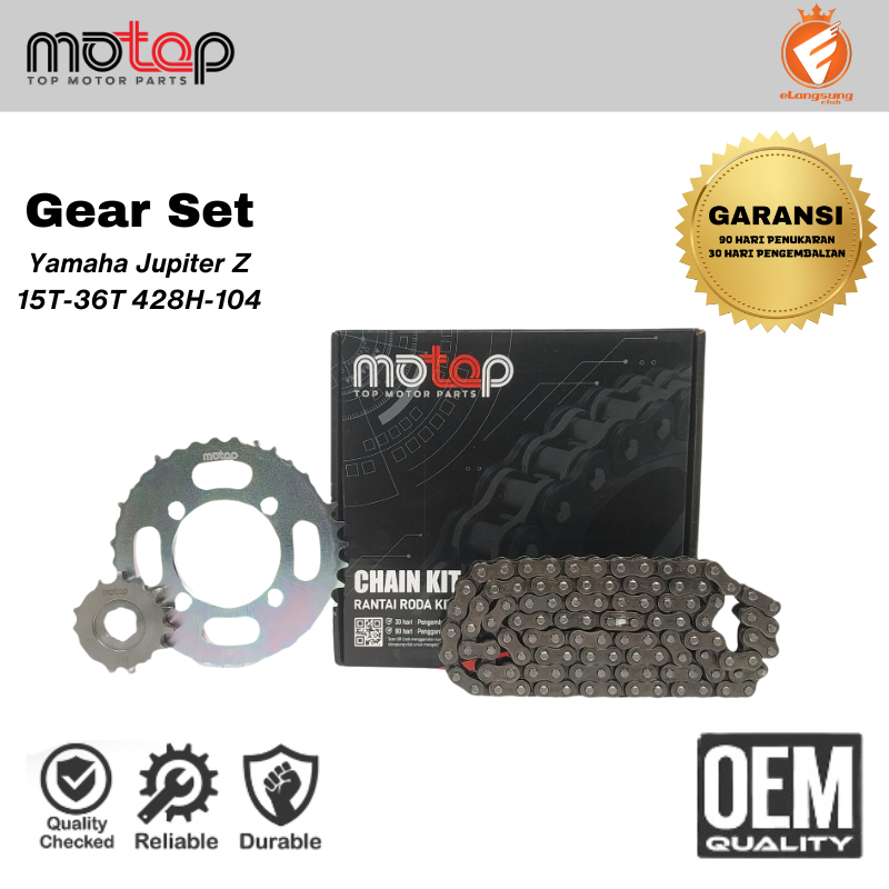 Jual Motop Gearset 5TP - Rantai & Gir Set Motor Yamaha Jupiter Z ...