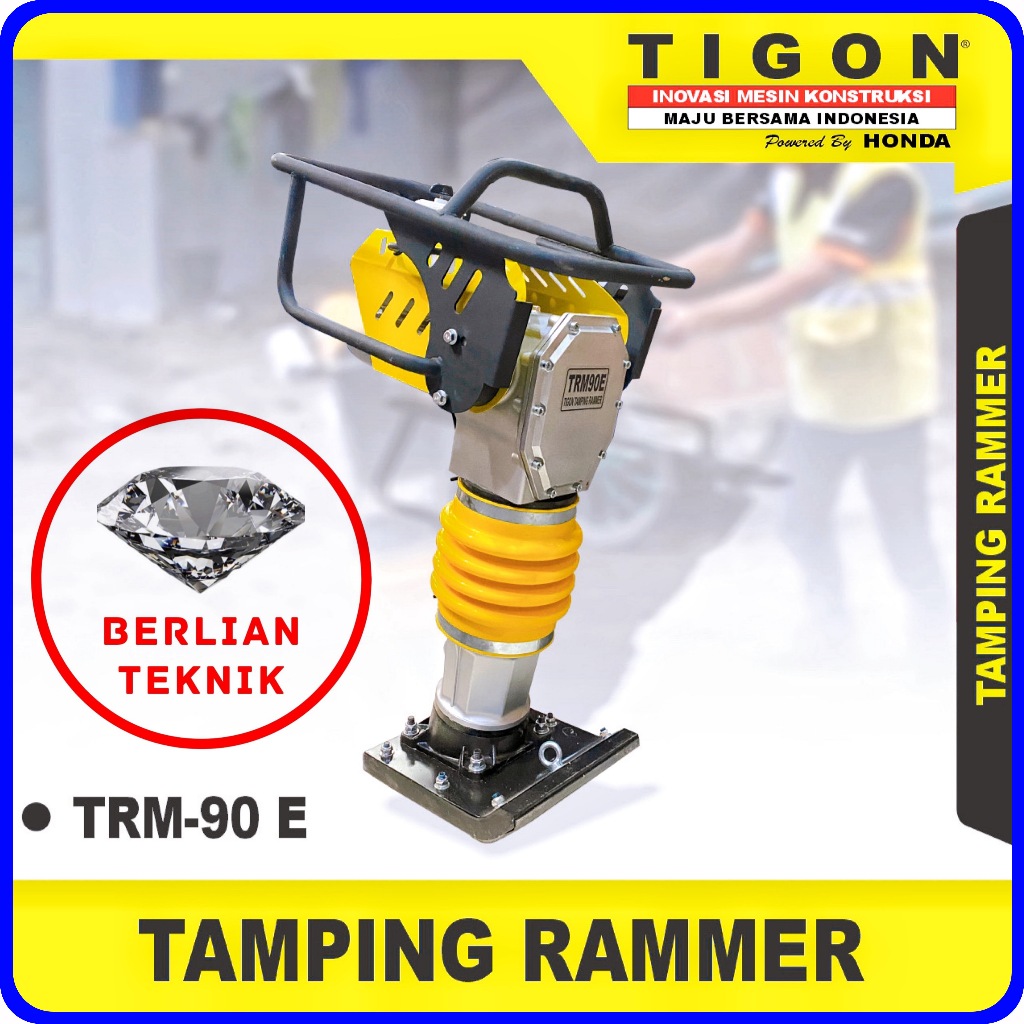 Jual Tamping Rammer Stamper Tigon TRM 90 E + Electromotor | Shopee ...