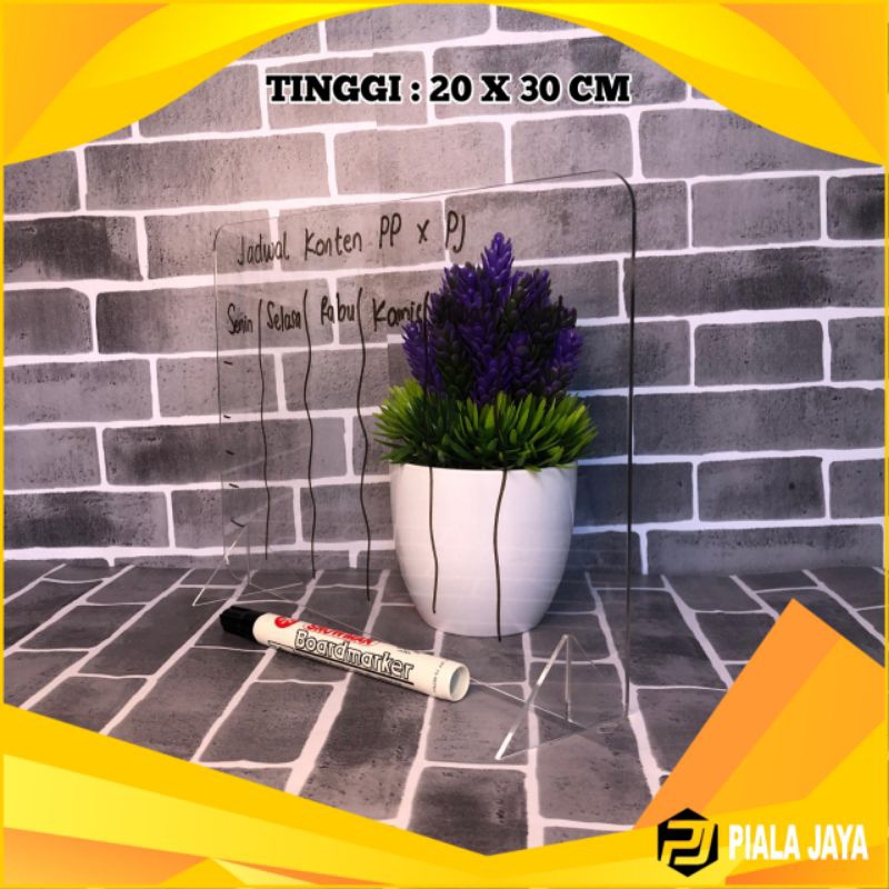 Jual [COD] PAPAN TULIS BAHAN AKRILIK FREE SPIDOL | ACRYLIC NOTE | PAPAN ...