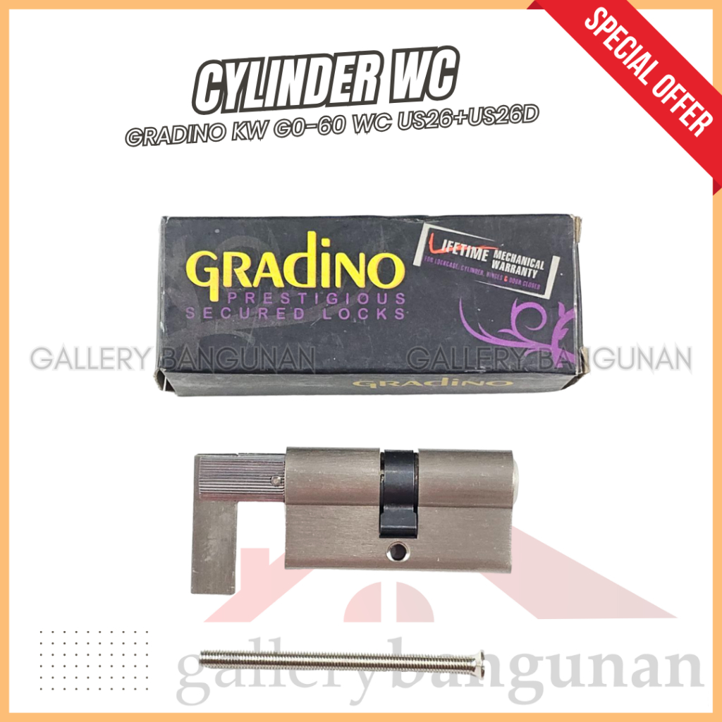 Jual Cylinder KW G0-60 WC Silinder Knob Pintu WC Kamar Mandi Tanpa ...