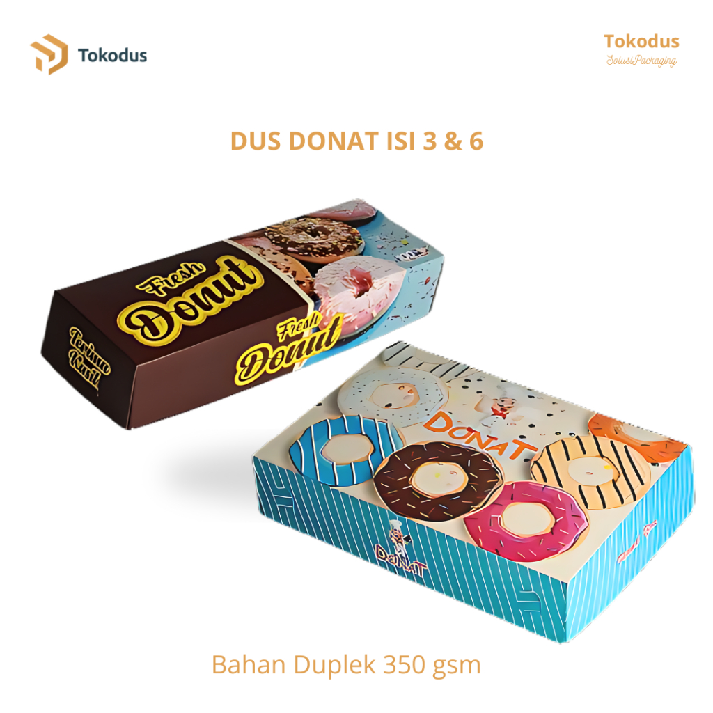 Jual Box Donat/Kardus Donat/Dus Donat Isi 3 dan Isi 6 Bisa Satuan Box Premium | Shopee Indonesia