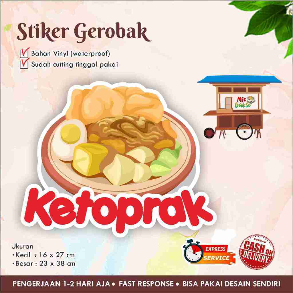Jual STIKER KACA GEROBAK VINYL KETOPRAK | Shopee Indonesia