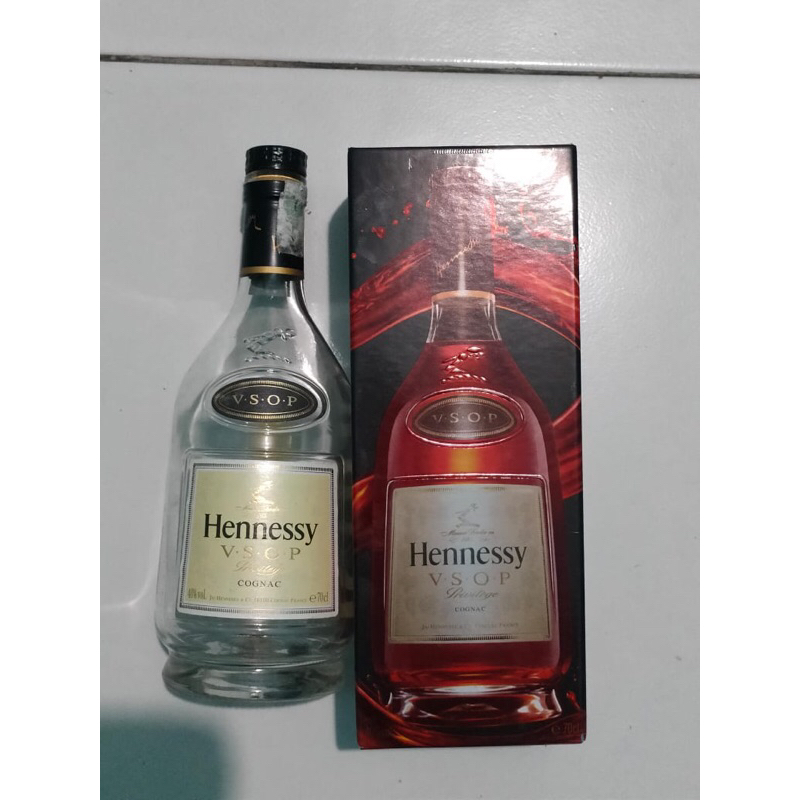 Jual botol bekas minuman Hennessy botol antik botol unik pajangan botol hiasan | Shopee Indonesia
