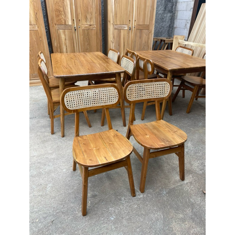 Jual Kursi Makan Ropan Rotan Kayu Jati | Shopee Indonesia