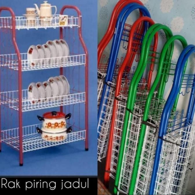 Jual RAK PIRING GELAS BESAR JUMBO JADUL LAMA 4 SUSUN TINGKAT BESI ...
