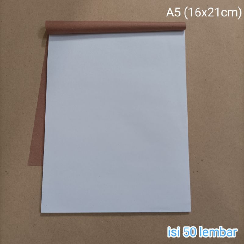 Jual Buku Nota Polos A5 Kosongan HVS Tanpa Tembusan Rangkap 1 Ply ...