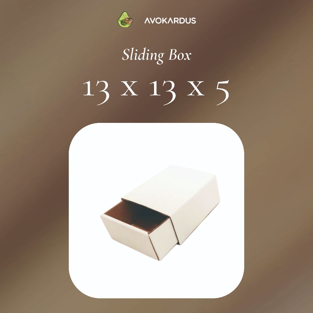 Jual Kardus Corrugated Die Cut 13x13x5 Sliding box | Shopee Indonesia
