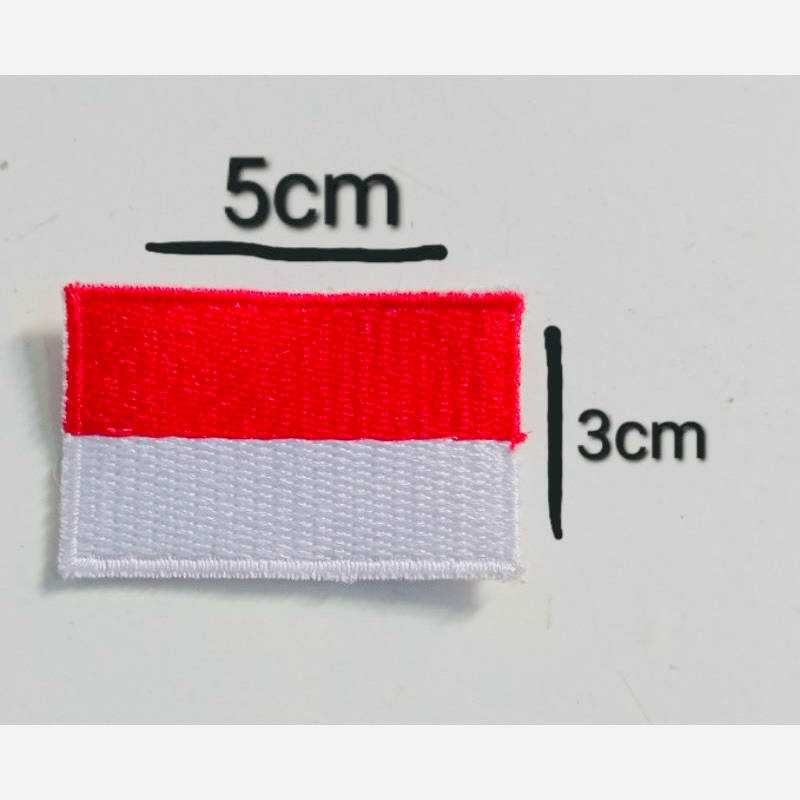 Jual Patch Bordir Bendera Merah Putih // Pet Bedge Bet Bordir Bendera ...