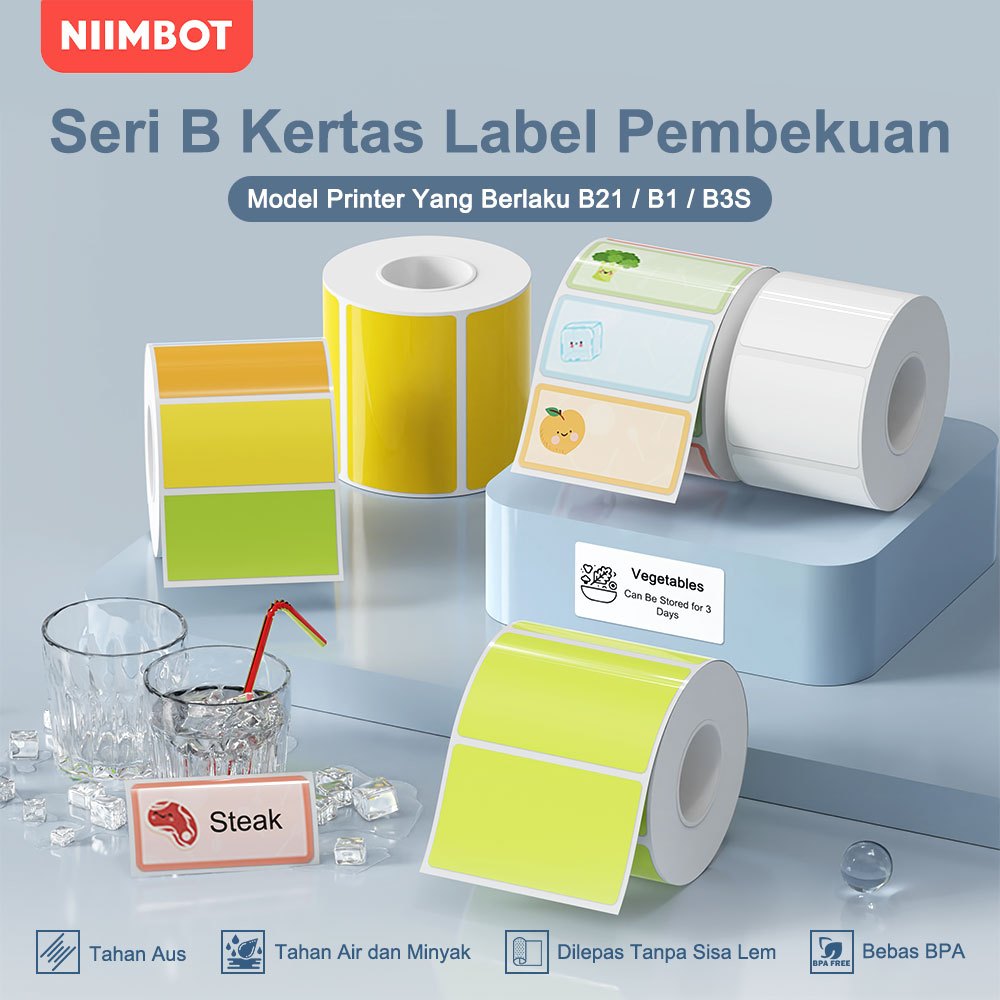 Jual NIIMBOT B21/B1/B3S Stiker Label Makanan Dapur, Label Klasifikasi ...