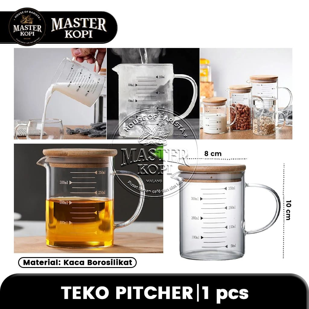 Jual Teko Pitcher Gelas Ukur Teh Kopi Jus Borosilikat Borosilicate ...