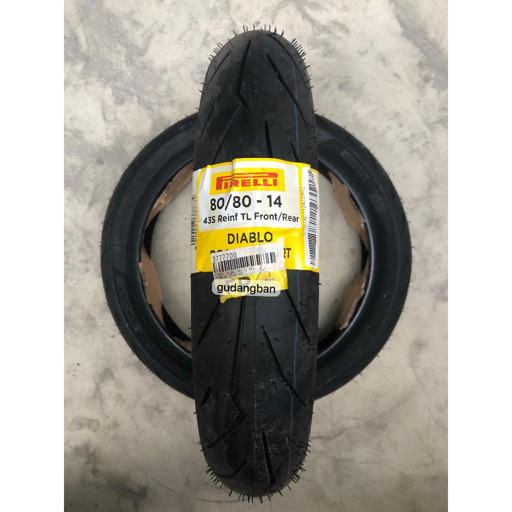 Jual ( RING 14 ) Pirelli Diablo Rosso Sport 80 / 80 - 14 DRS Ban luar ...