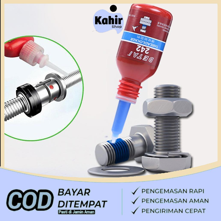 Jual Lem Baut Multifungsi Blue Threadlocker Anaerobic Glue 10ml ...