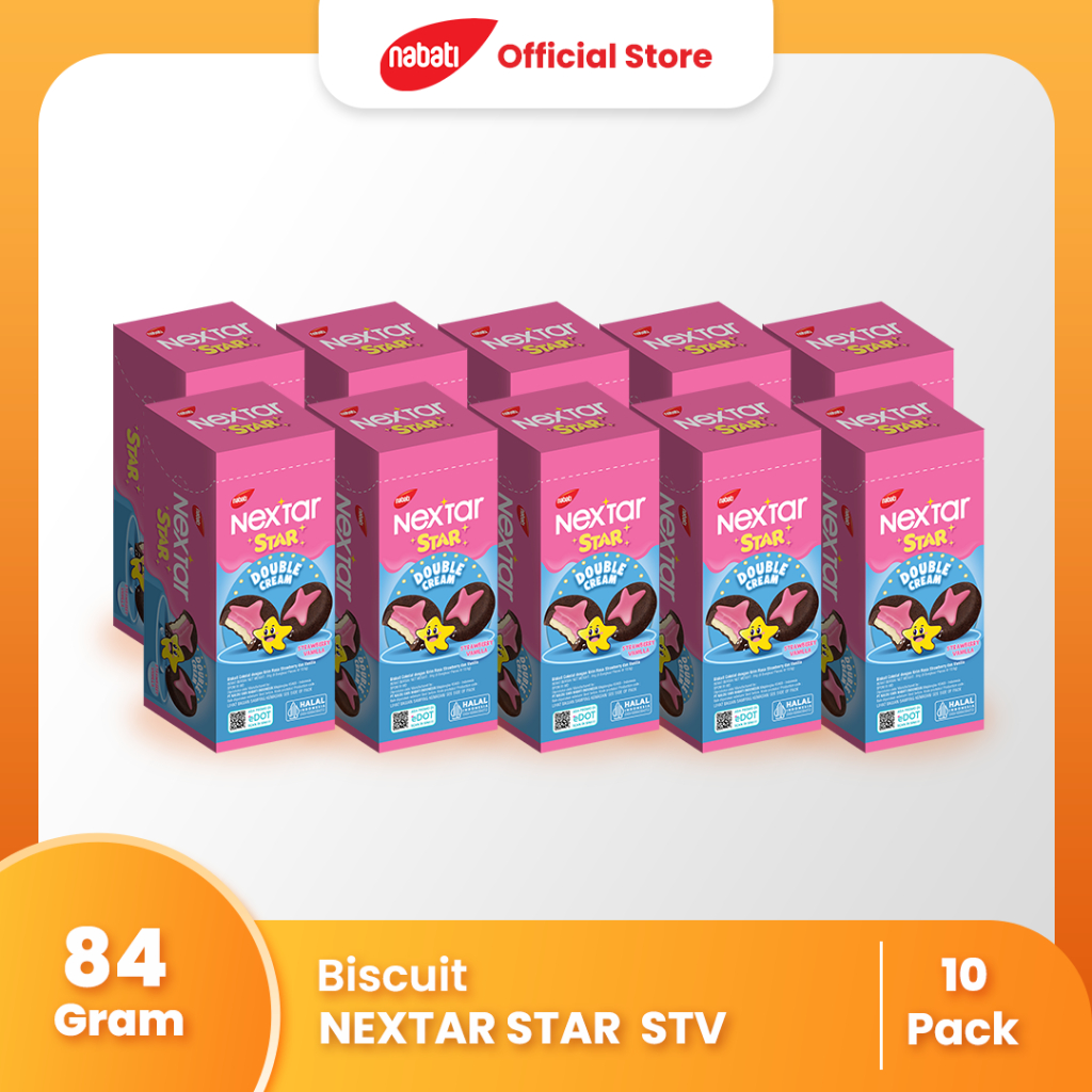 Jual [Bundle Pack Isi 10] Nextar Star Strawberry Vanilla 84g | Shopee ...
