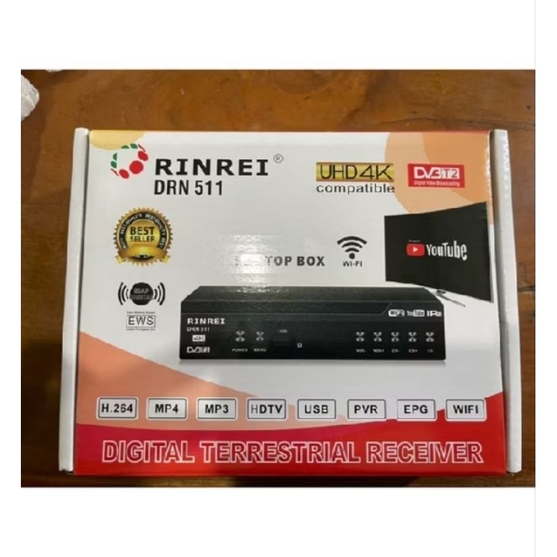Jual STB RINREI DRN511A/DRN-511A SET TOP BOX DIGITAL RECIEVER DVBT2 | Shopee Indonesia
