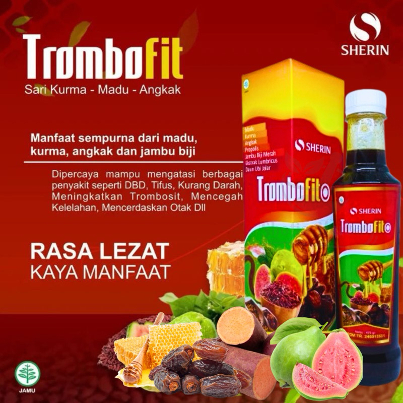 Jual TROMBOFIT Sari Kurma Madu Angkak Plus Ekstrak Lumbricus Jambu Biji ...