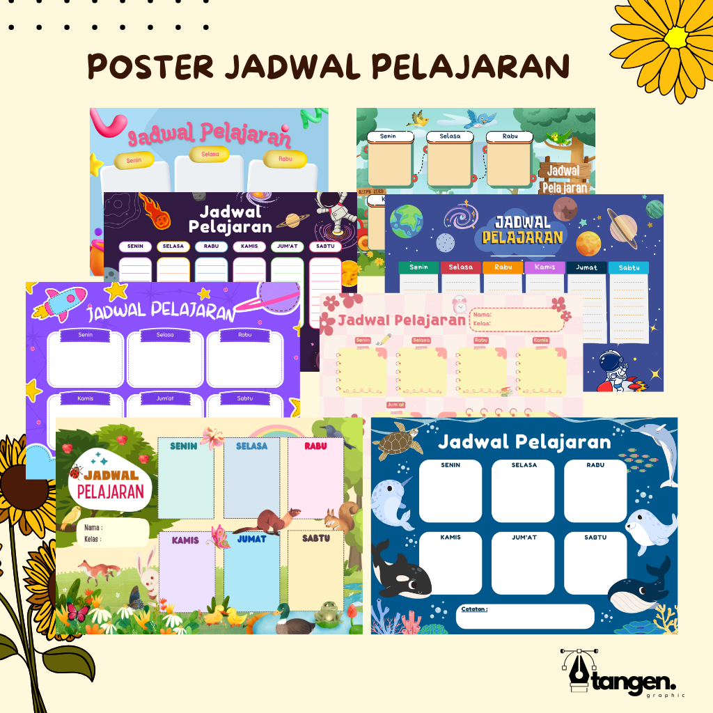 Jual Poster Jadwal Pelajaran - Poster Sekolah - Poster Jadwal Pelajaran ...