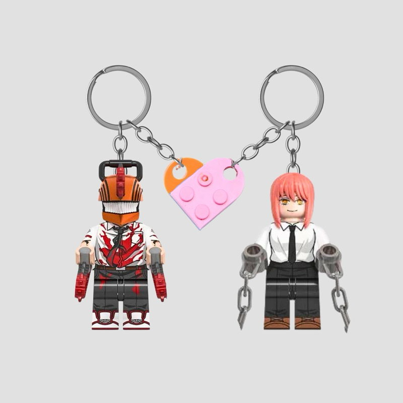 Jual Dhis Project Gantungan Kunci LEGO Minifigure Orange Denji & Pink ...