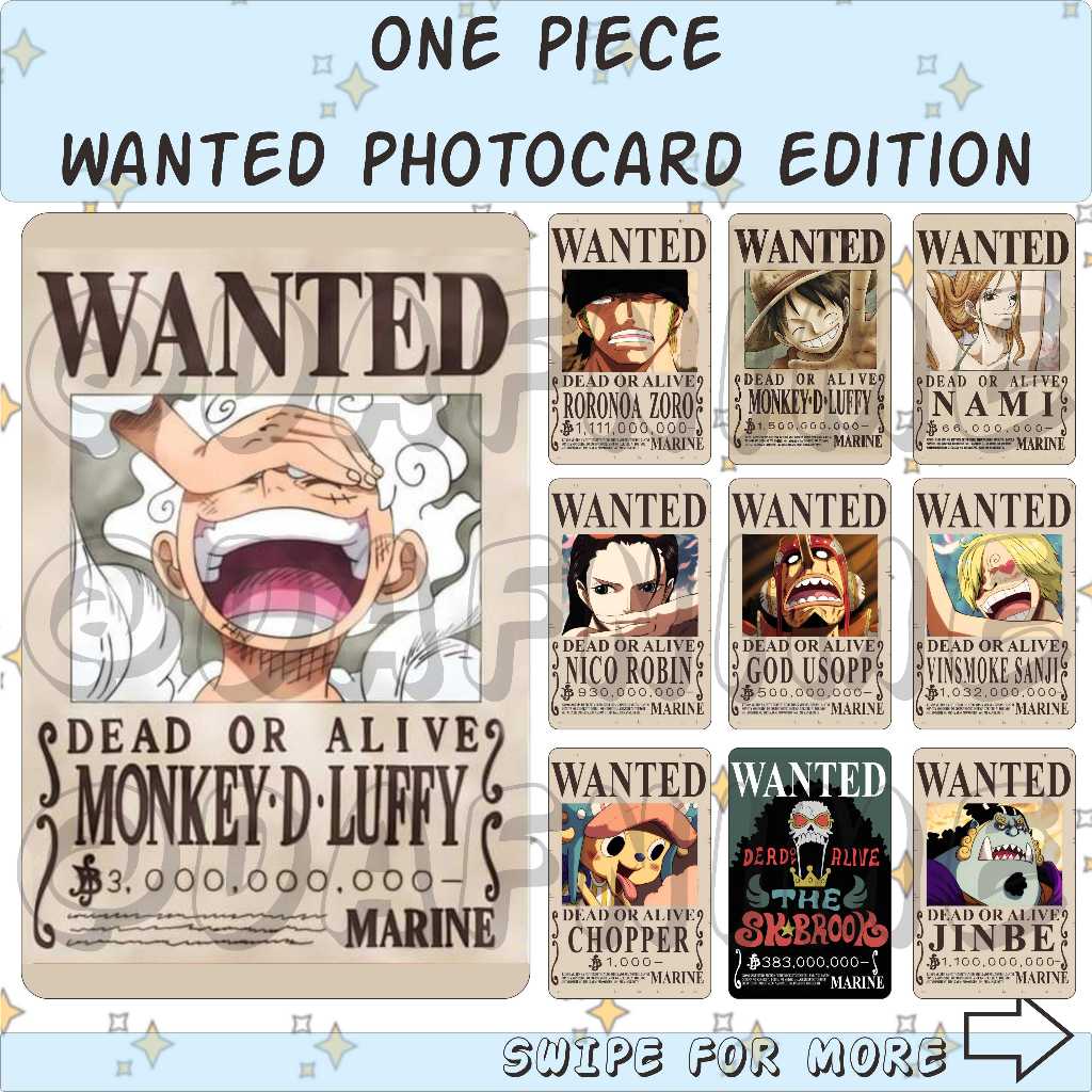 Jual ONE PIECE WANTED BOUNTY PHOTOCARD EDITION | Shopee Indonesia