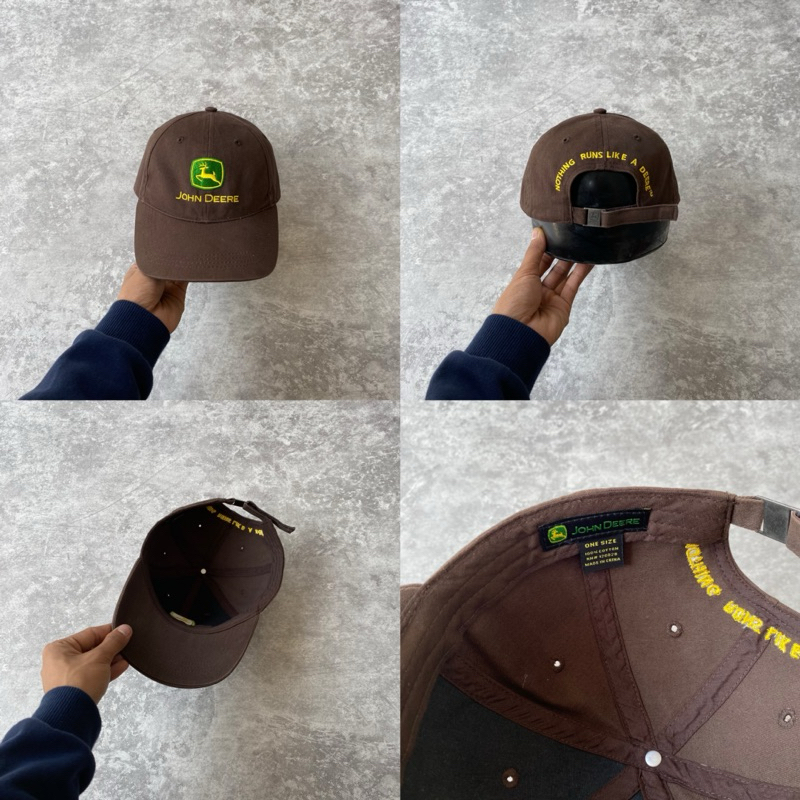 Jual topi jhon deere coklat | Shopee Indonesia