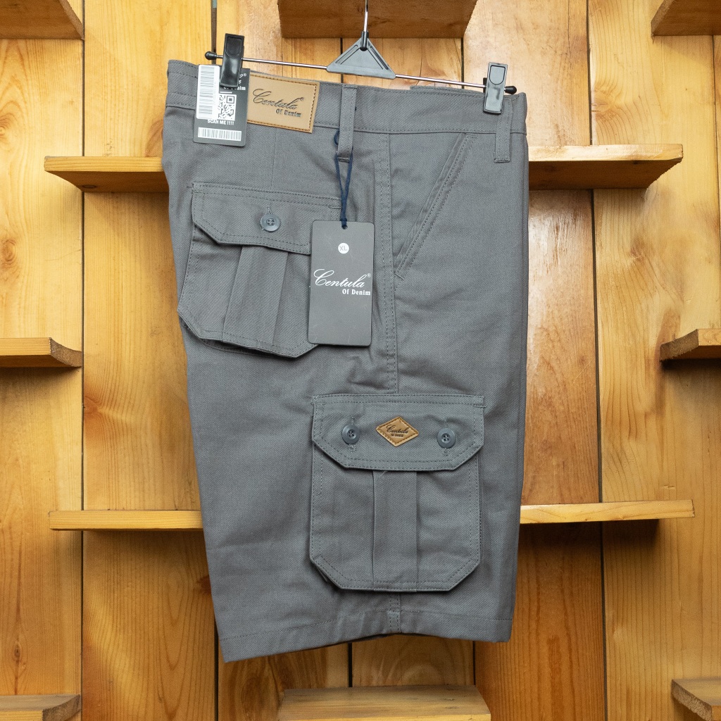 Jual Cargo Pendek Pria Original Centula Abu Tebal | Shopee Indonesia