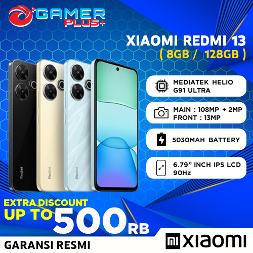 Jual Xiaomi Redmi 13 8/128GB Extended RAM 8+8GB Garansi Resmi | Shopee ...