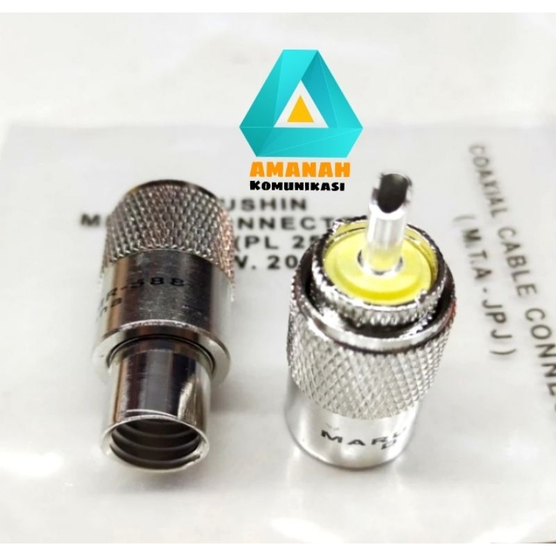 Jual konektor Radio Rig PL 259 Rg 8 Rg 58 marusin original | Shopee Indonesia