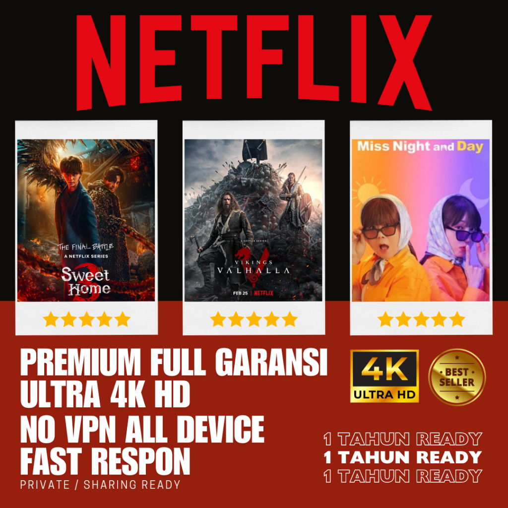Jual PREMIUM ULTRA HD 4K NETFLXX ANTI TIPU TIPU GARANSI 100% AMANAH | Shopee Indonesia