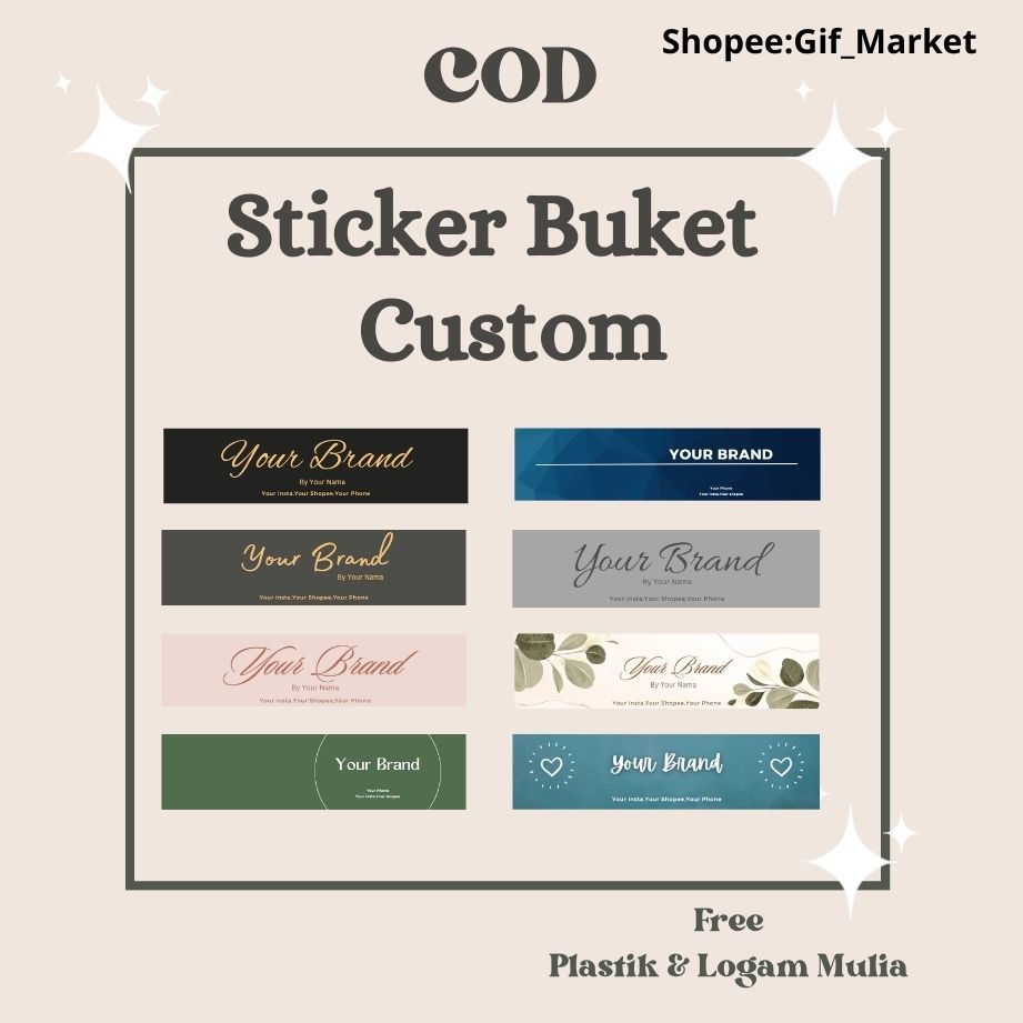 Jual Stiker | Bunga | Buket | Bouquet | COD | Free Ongkir | Custom ...